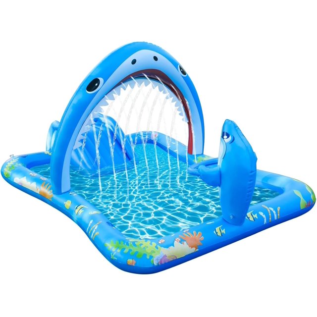 Inflatable Kiddie Pool Inflatable Play Center Kids Pool with Water ...