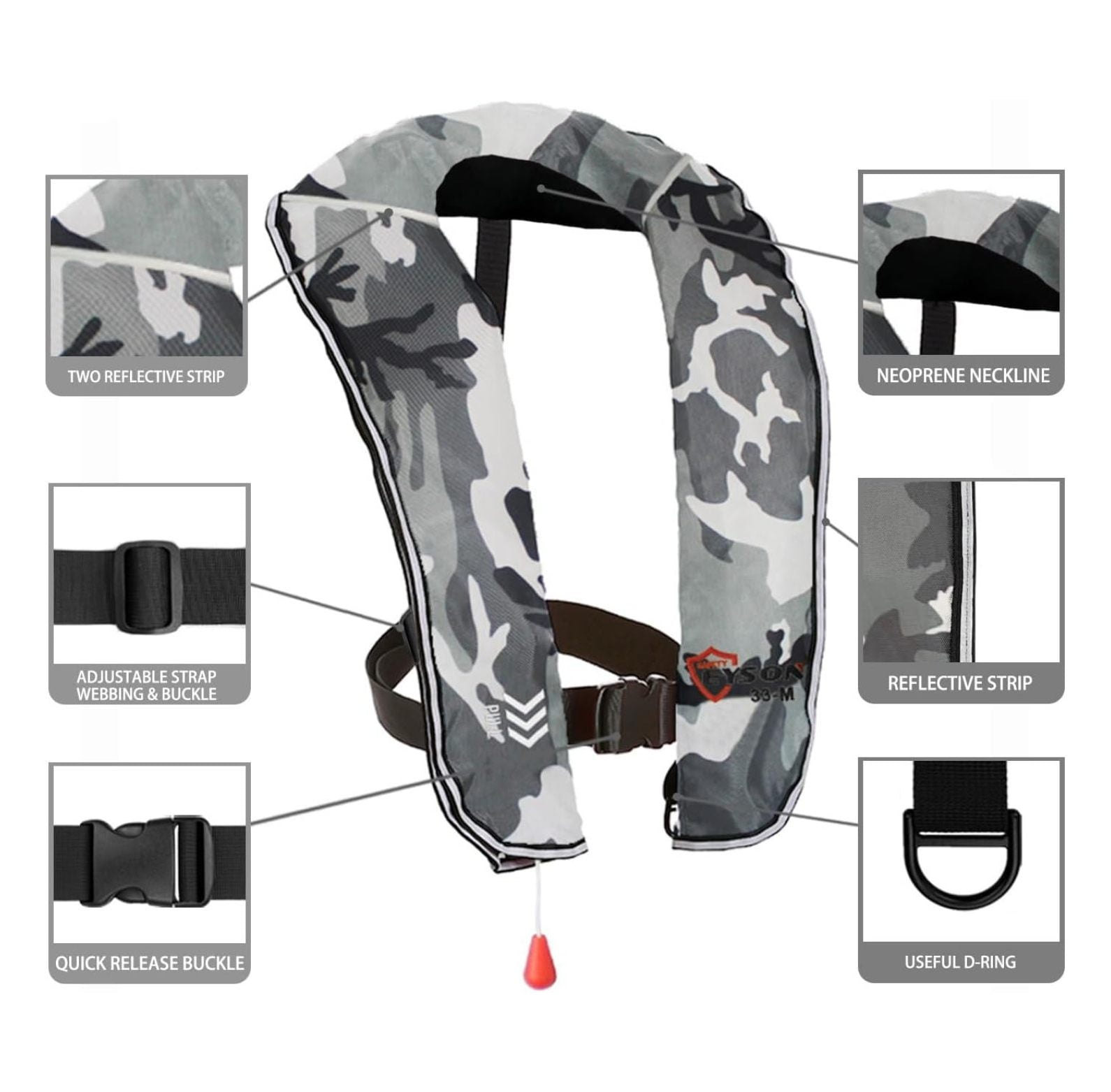 Inflatable Life Inflatable Life Vest for Adult Classic Manual - Walmart.com