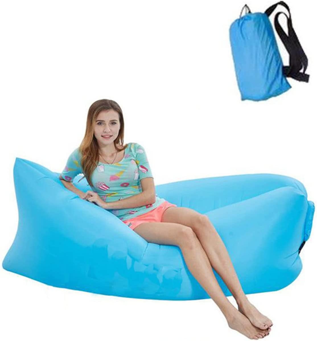 Inflatable Lounger Air Sofa Hammock-Portable,Camping Chairs,Water Proof& Anti-Air Leaking Design ...