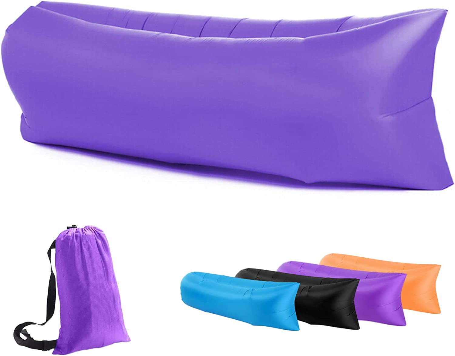 Inflatable Lounger Air Sofa Hammock-Portable,Camping Chairs,Water Proof& Anti-Air Leaking Design ...