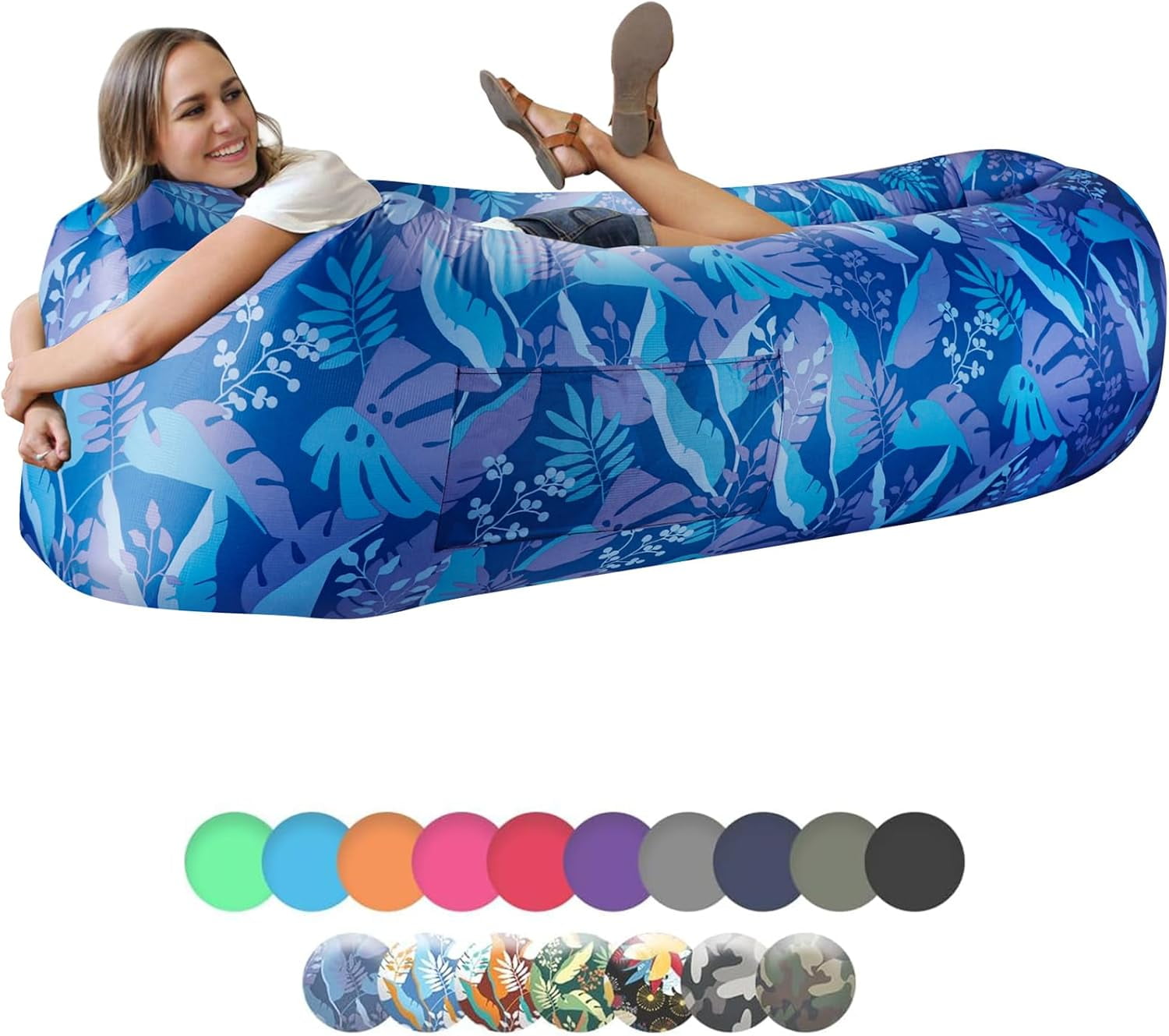 Inflatable Lounger Air Sofa Hammock-Portable,Water Proof& Anti-Air Leaking Design-Ideal Couch ...