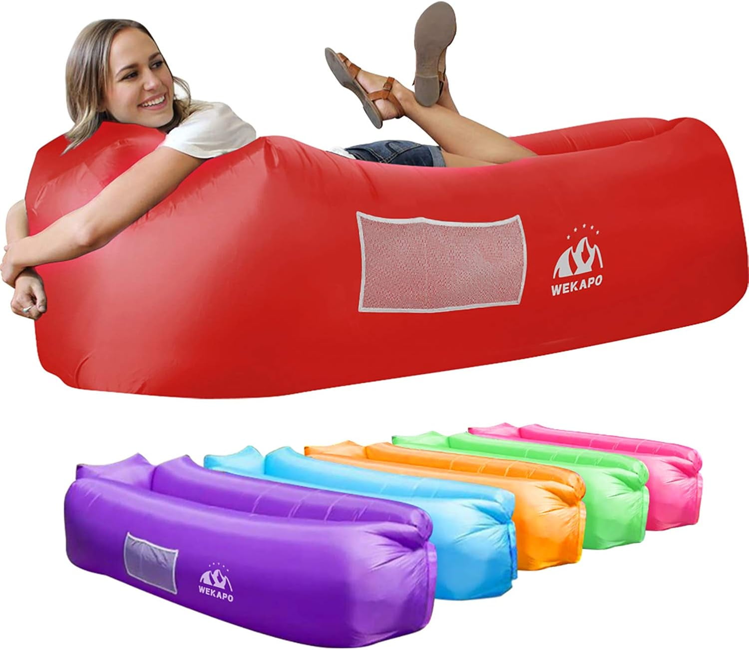 Inflatable Lounger Air Sofa Hammock-Portable,Water Proof& Anti-Air Leaking Design-Ideal Couch ...