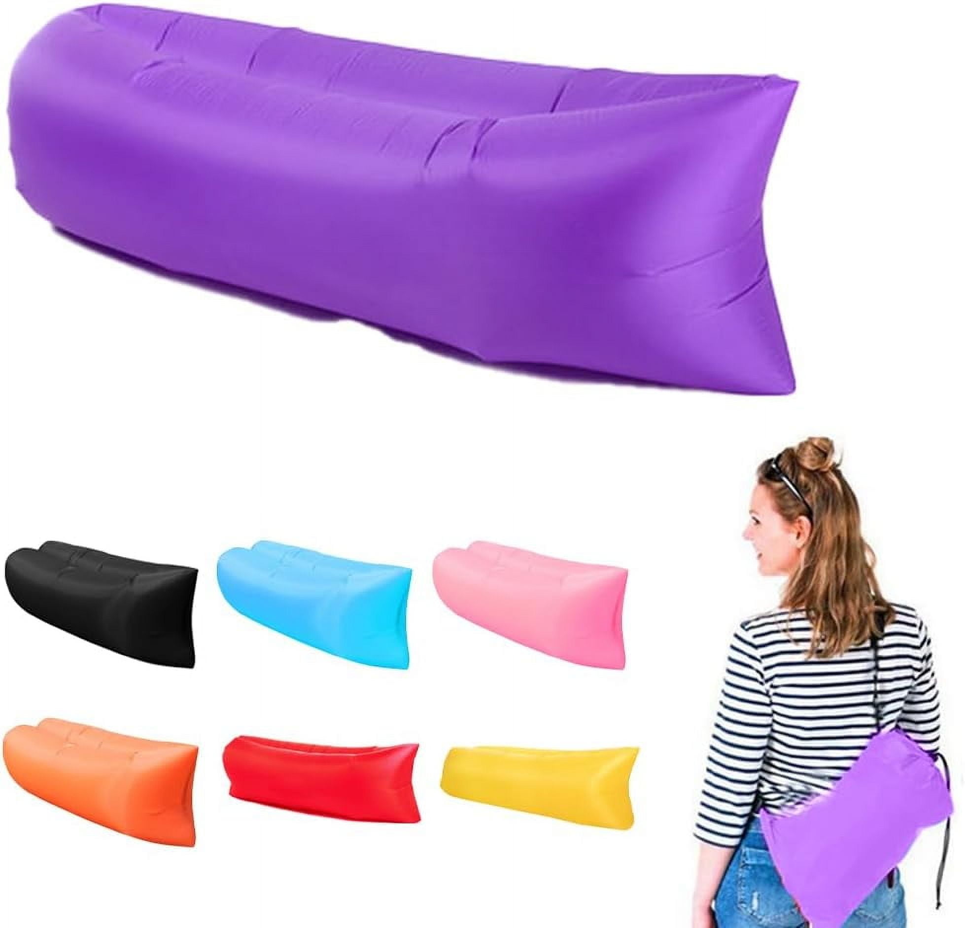 Inflatable Lounger, Air Sofa Hammock, Portable Waterproof Anti Air Leaking Design Camping Chair ...
