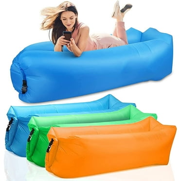 Inflatable Deck Chair with Air Pump, Lounger Sofa for Indoor Living ...