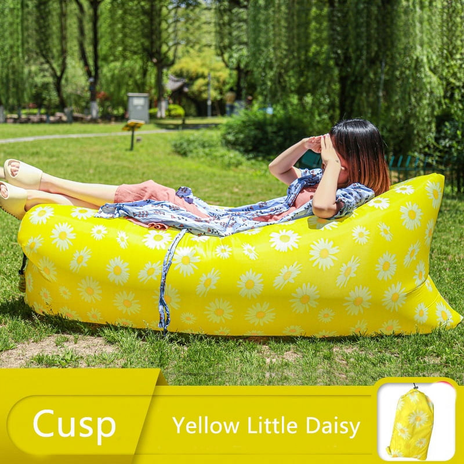 Inflatable Lounger Couch Air Lounger Lazy Sofa with Carry Bag,Hammock ...