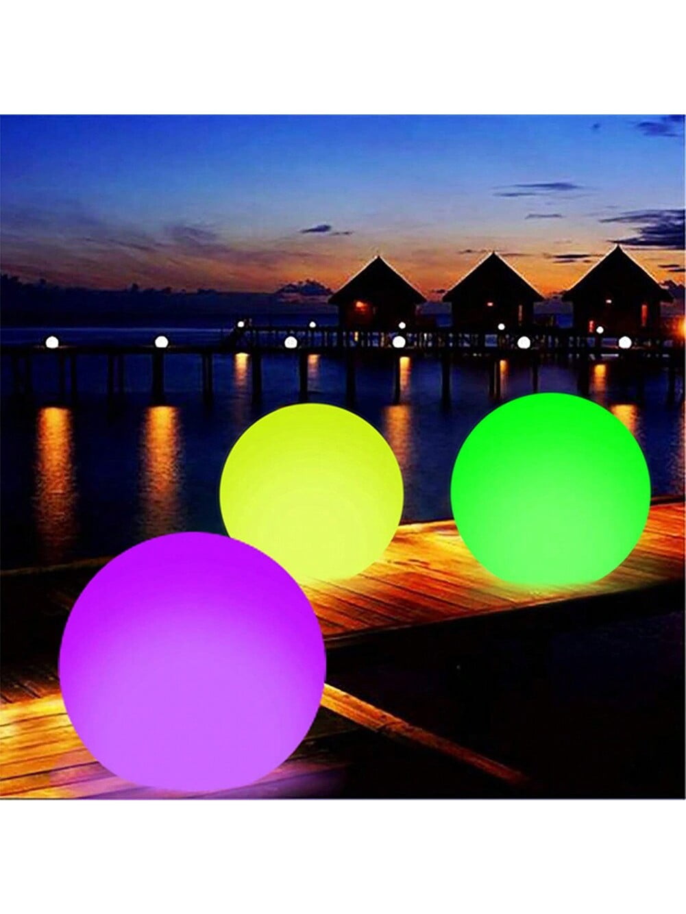 Inflatable Luminous Balloon Pvc Remote Control Led Flashing Beach Ball ...