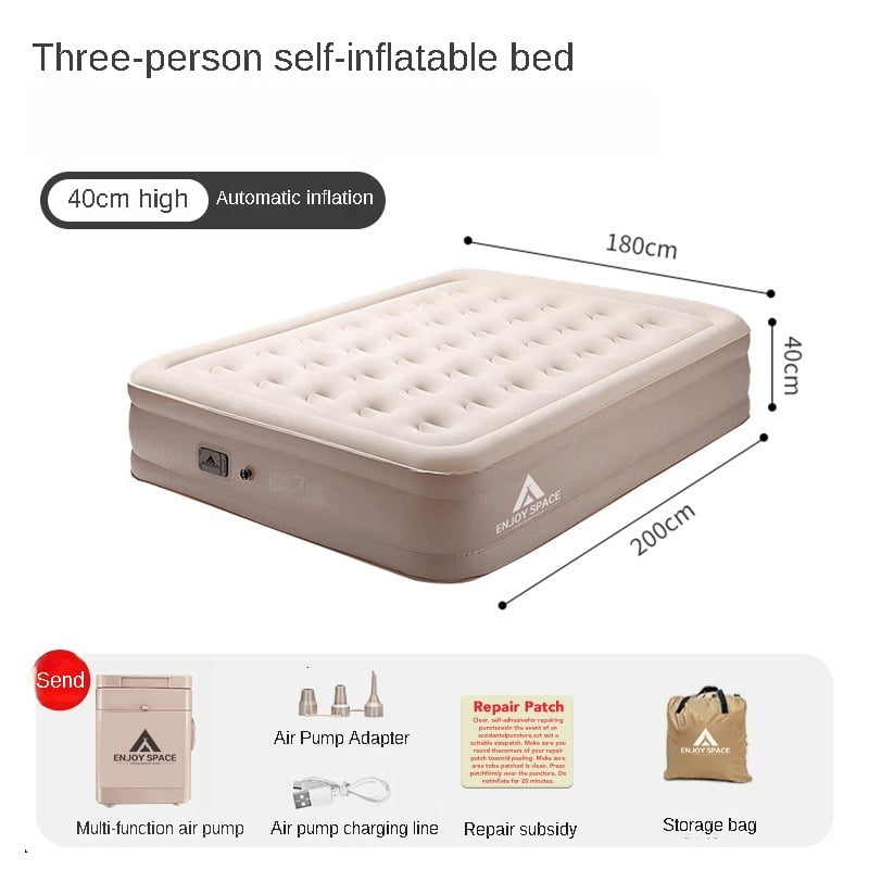 Inflatable Mattress Airbed with Built-in High Capacity Pump, Double ...
