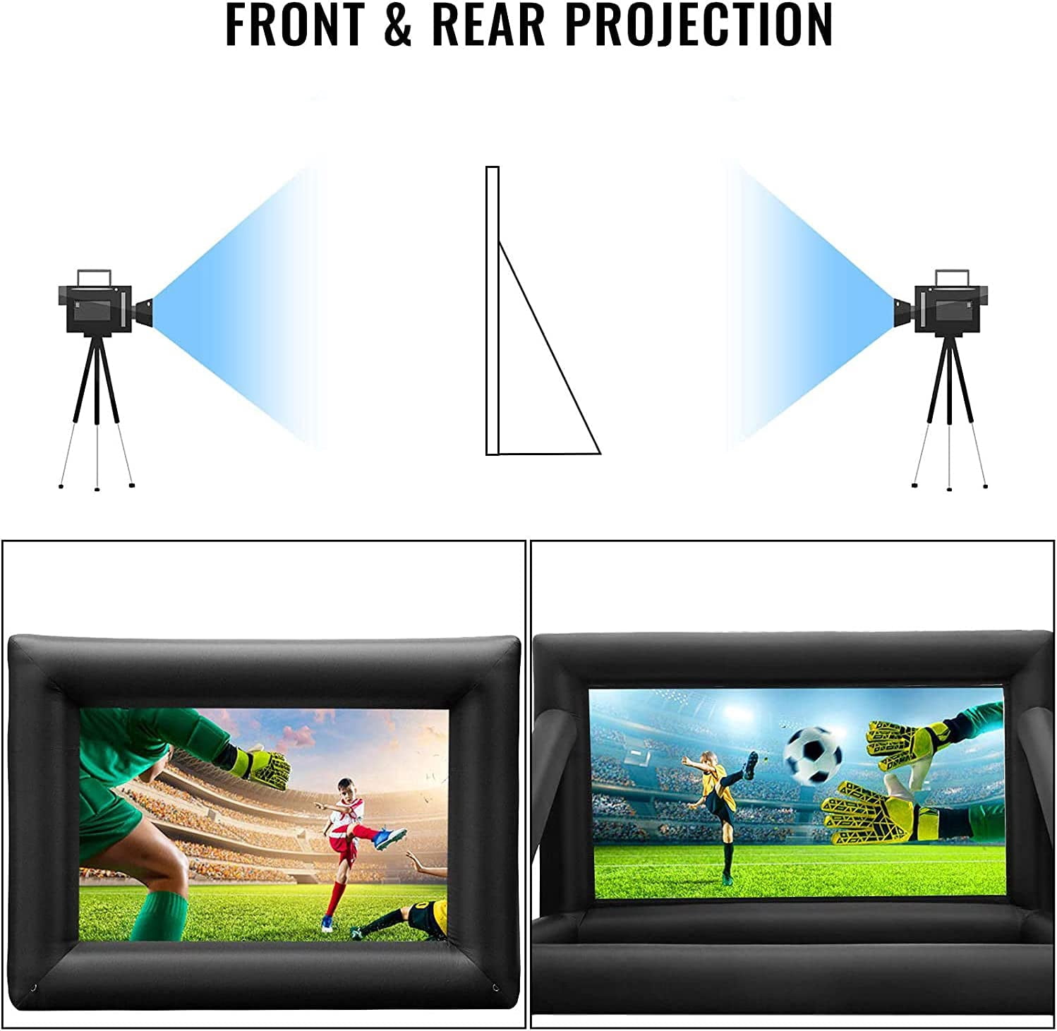 Inflatable Movie Screen Outdoor Projector Screen for Outside 20ft, Blow ...