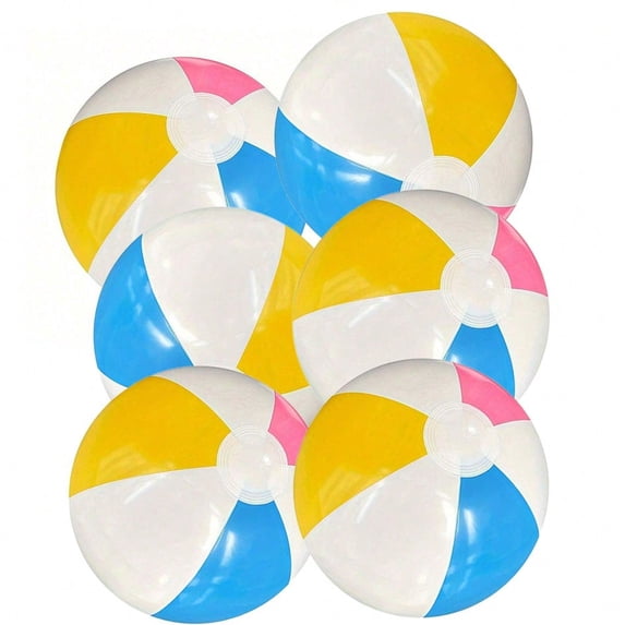 Inflatable Multicolor Beach Balls, Pool & Party Toys, 1/3/6/10Pack ...