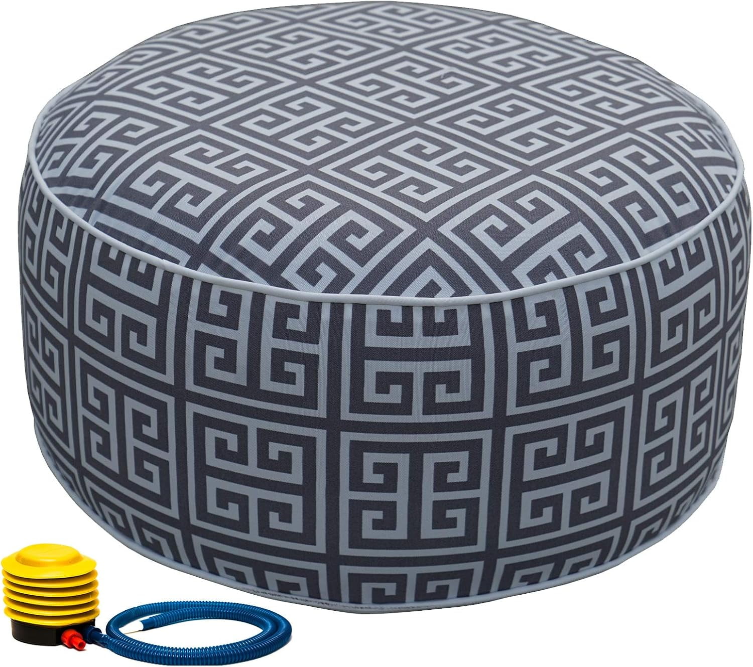 Inflatable Ottoman Pouf - Portable Round Foot Rest Stool for Indoor ...