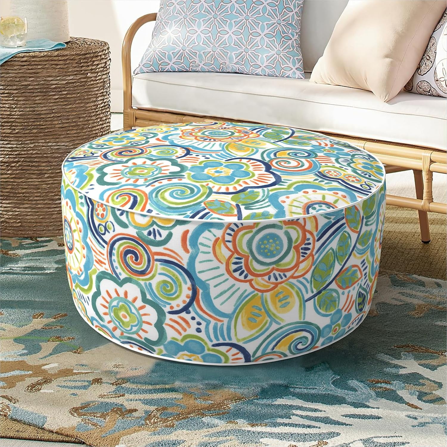 Inflatable Ottoman Stool D21 xH9 for Outdoor/Indoor Use, Water ...