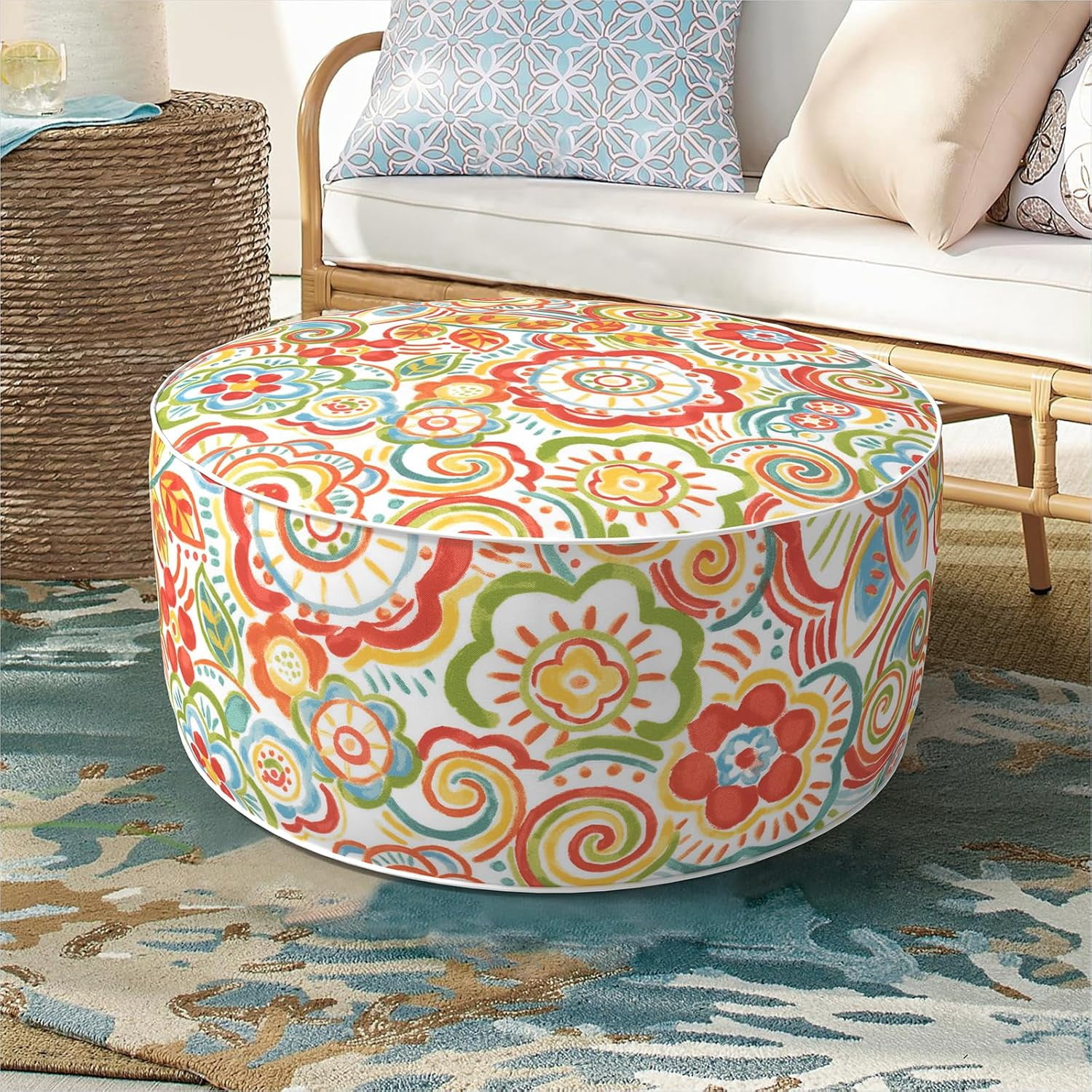 Inflatable Ottoman Stool D21 xH9 for Outdoor/Indoor Use, Water ...