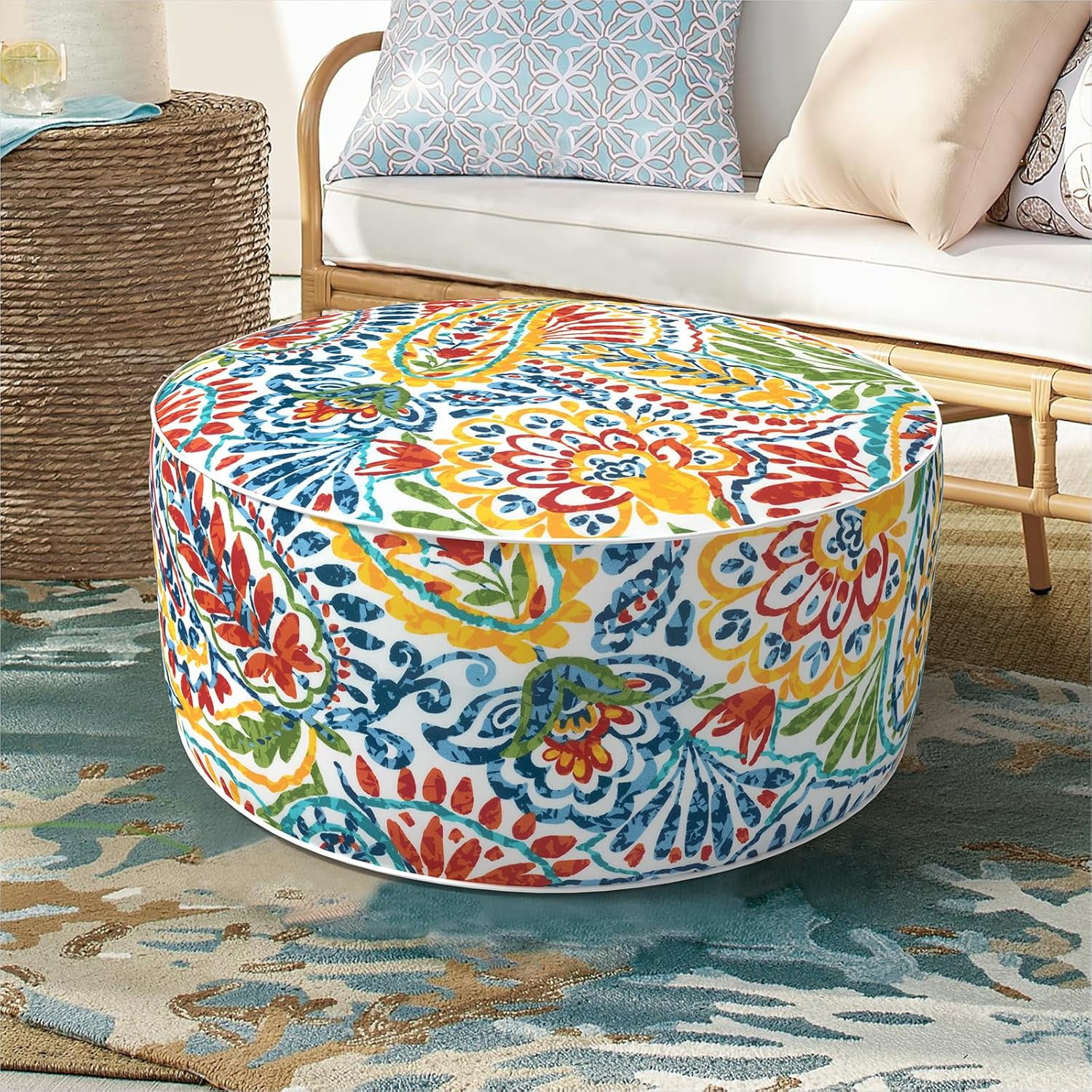Inflatable Ottoman Stool D21 xH9 for Outdoor/Indoor Use, Water ...