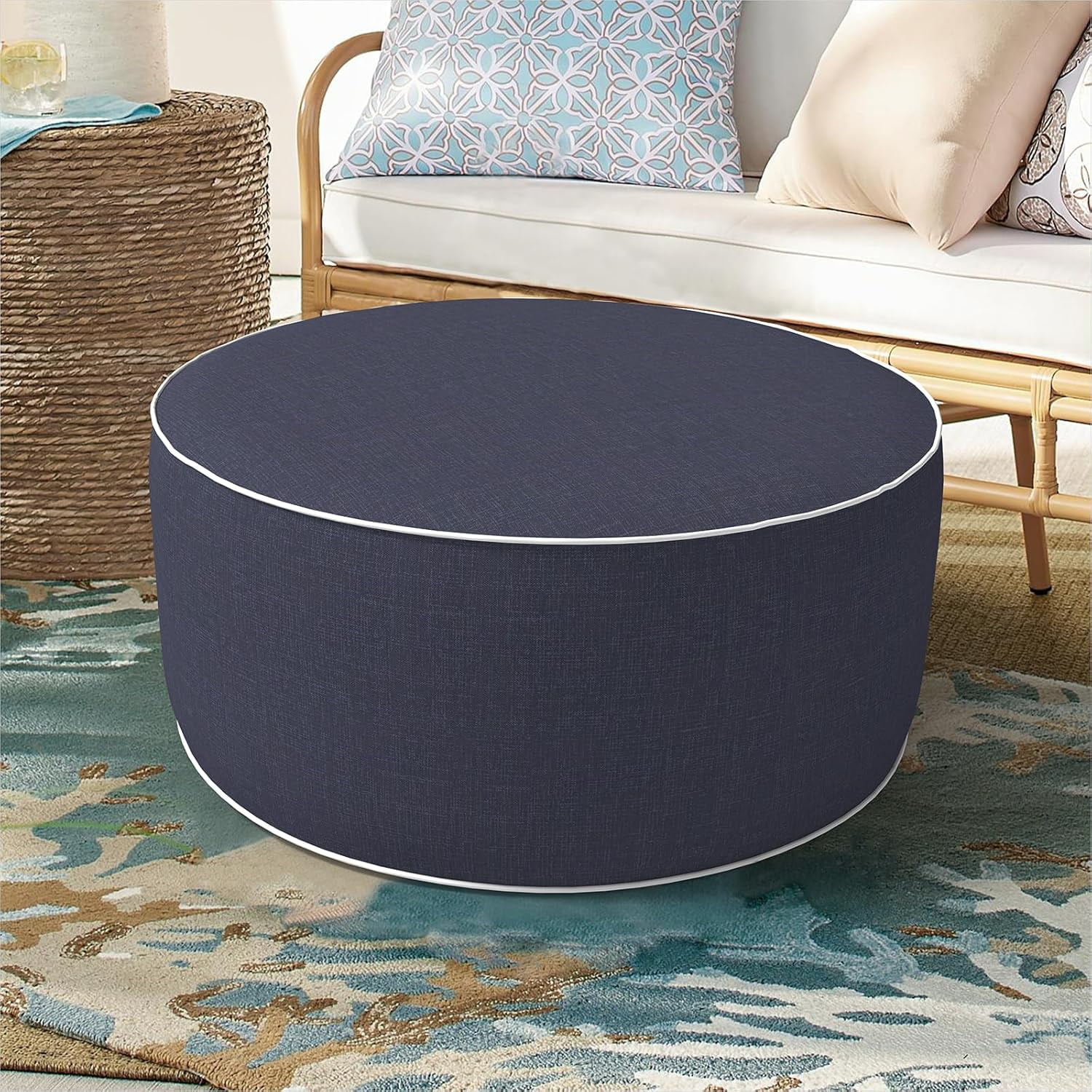 Inflatable Ottoman Stool D21 xH9 for Outdoor/Indoor Use, Water ...