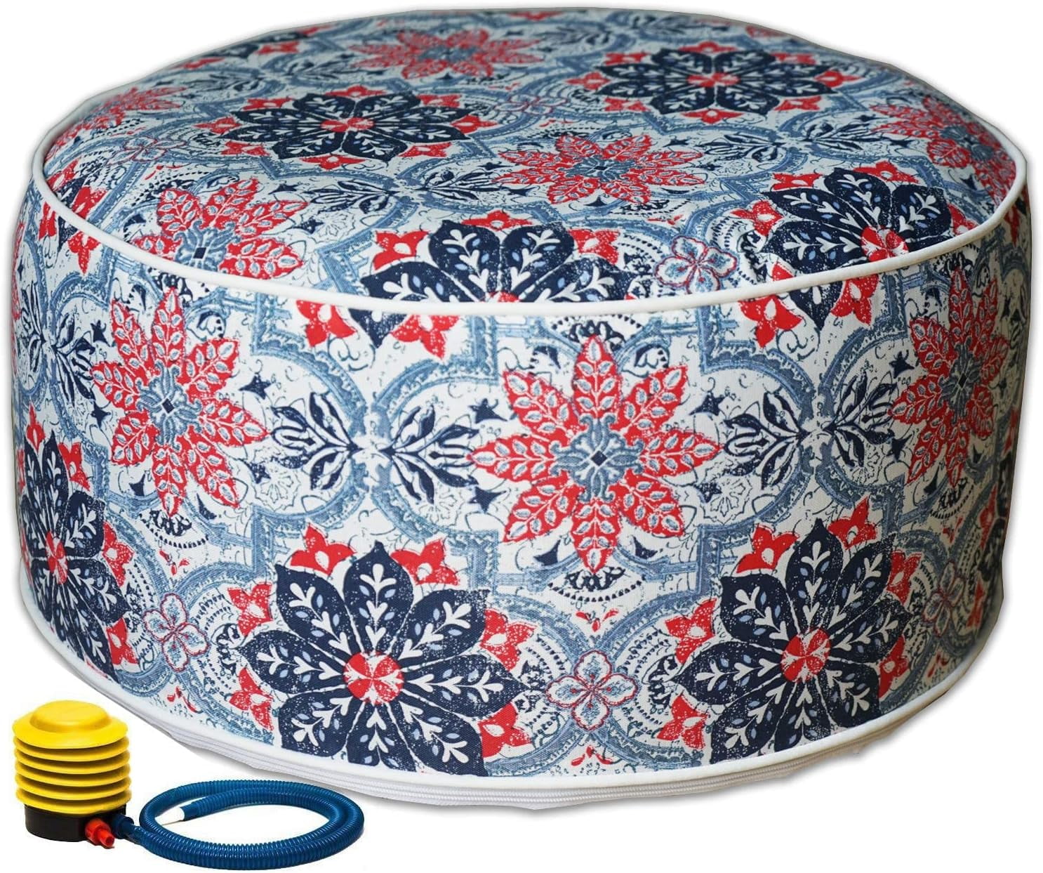Inflatable Ottoman Stool - Portable Round Pouf for Indoor/Outdoor Use ...