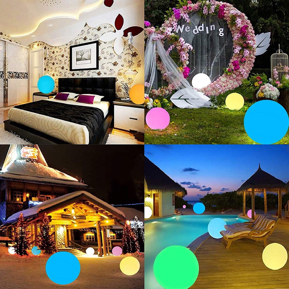 Inflatable PVC Balloon Remote Control LED Ball Beach Pool Decoration ...