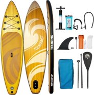 Inflatable Stand Up Paddle Board Non Slip SUP W Backpack, 3 Fins ...