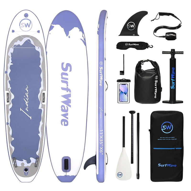 Inflatable Paddle Board , Ultra-stable Wide Deck , Includes Pump ...