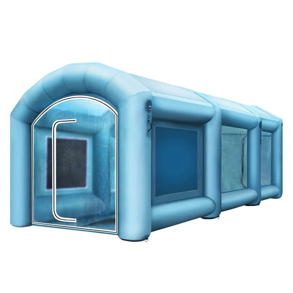 Inflatable Paint Booth 20x10x8ft - Portable Spray Booth with Blowers ...