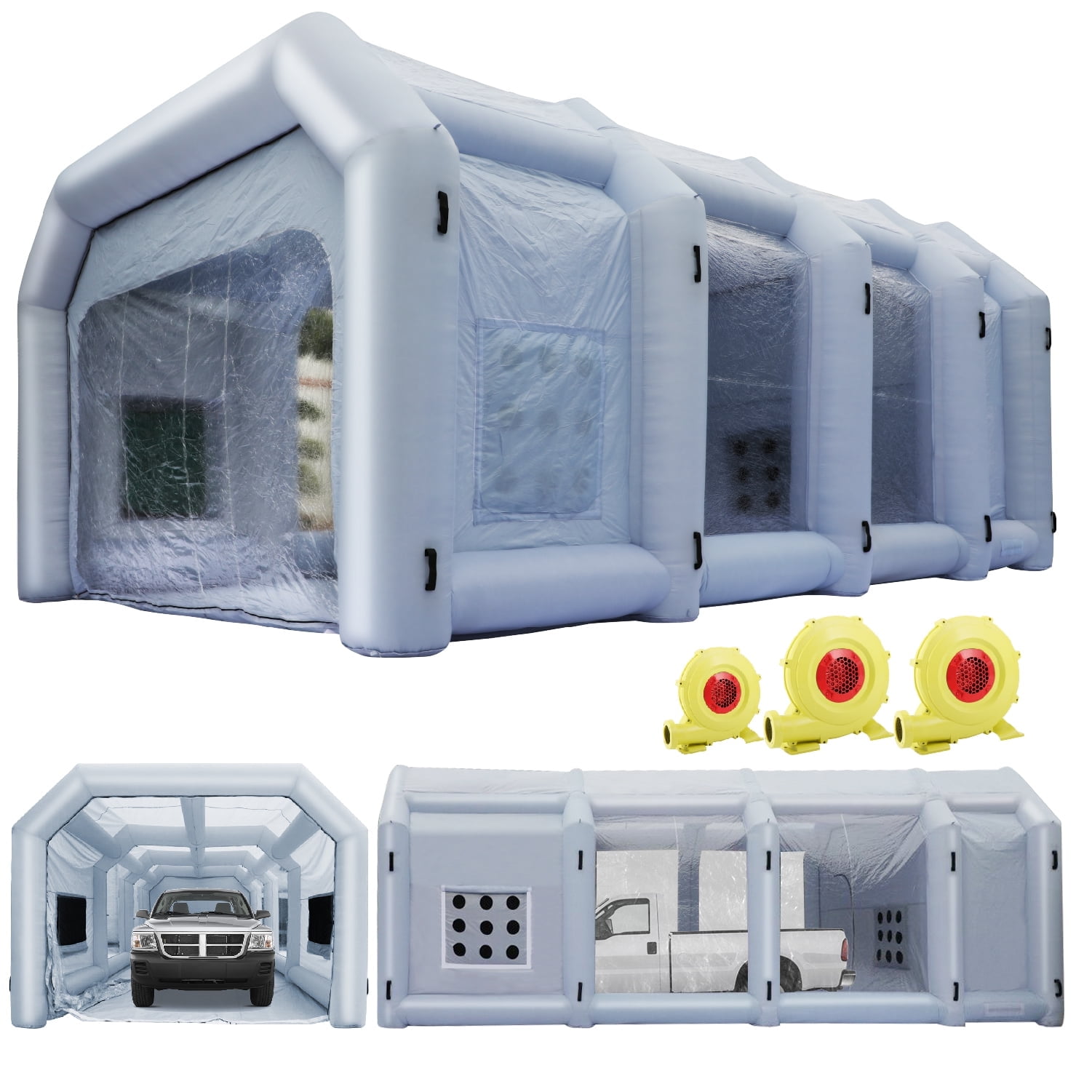Inflatable Paint Booth 33x16.5x10ft with 3 Blowers Inflatable Spray ...