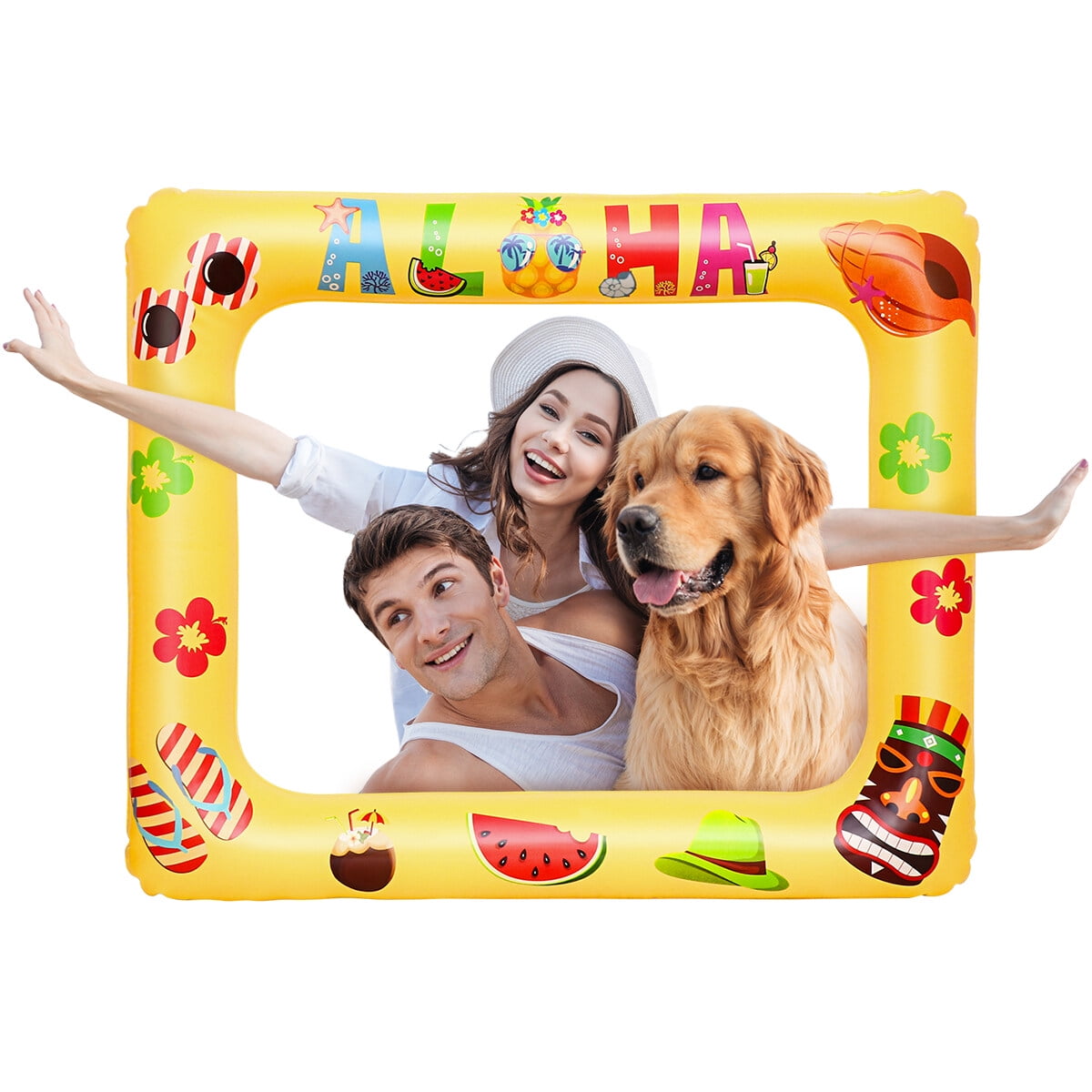 IMIKEYA Pvc Inflatable Selfie Frame Square Shape For Kids Adults Pool ...