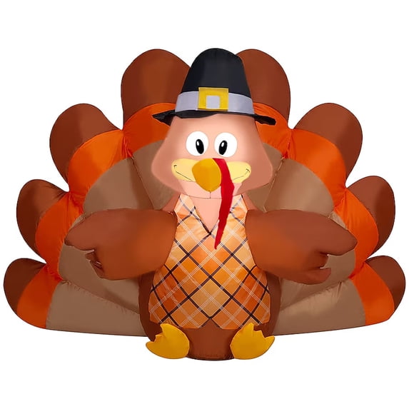 Inflatable Pilgrim Turkey for Outdoors 2.5 ft Tall Lawn Decoration ...