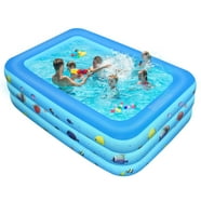 Round Inflatable Pool with Air Pump “88 x 85 x 21” Above Ground Pool ...