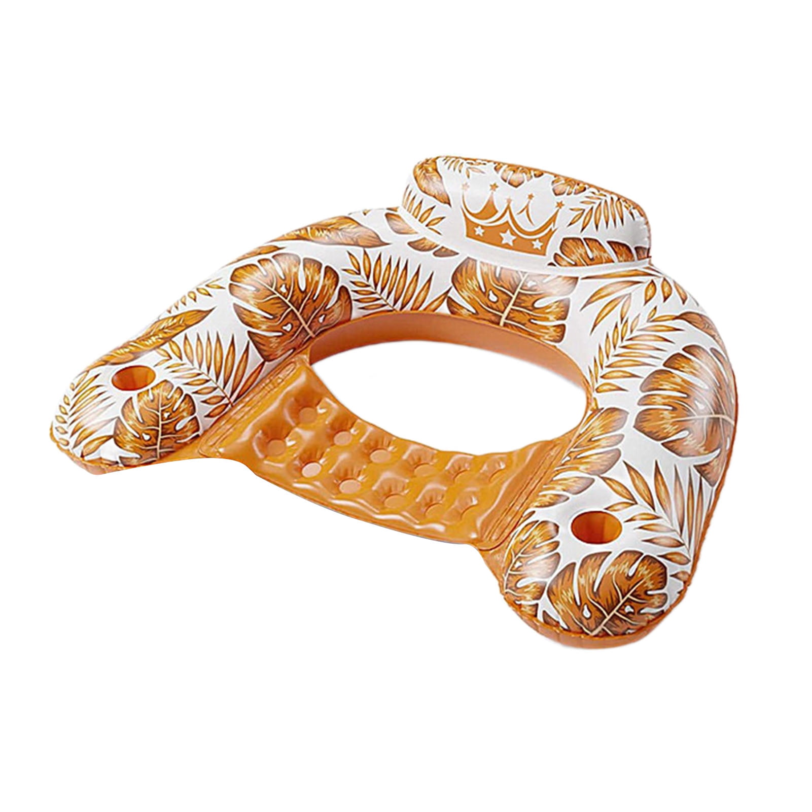 Inflatable Pool Float Chair with Cup Holder Ergonomic Headrest U-shaped ...