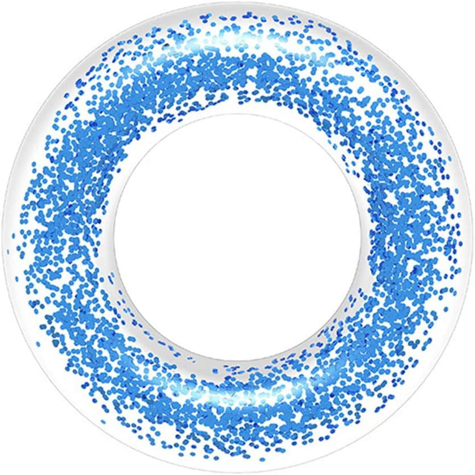 Inflatable Pool Float , Clear Float Tubes, Glitter Swimming Ring, Pool ...