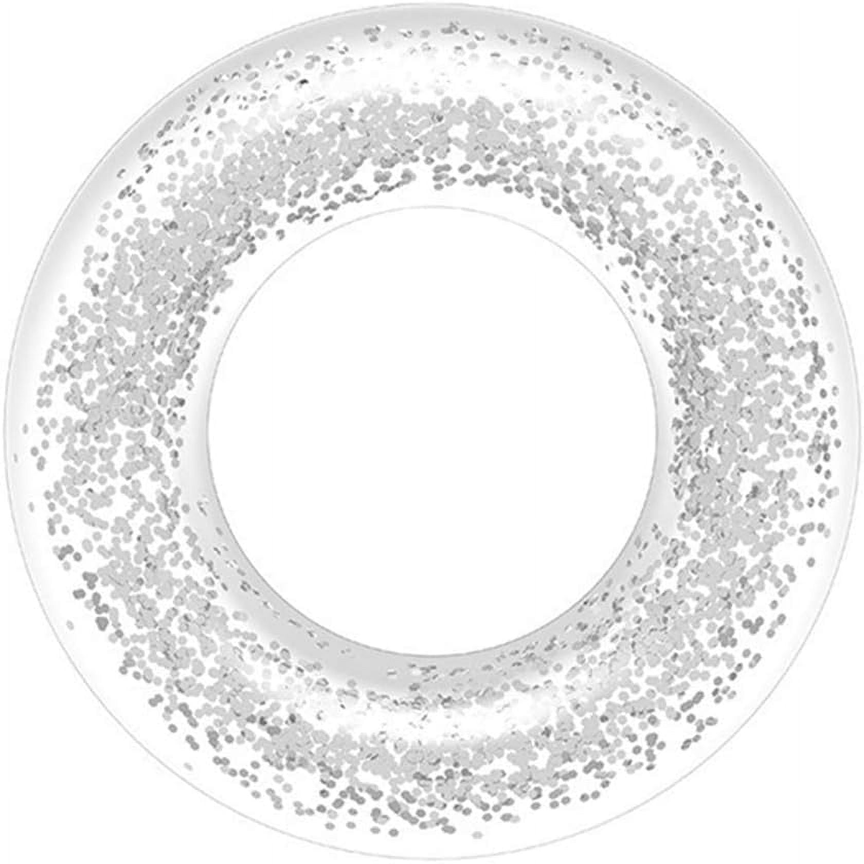 Inflatable Pool Float, Clear Float Tubes, Glitter Swimming Ring, Pool ...