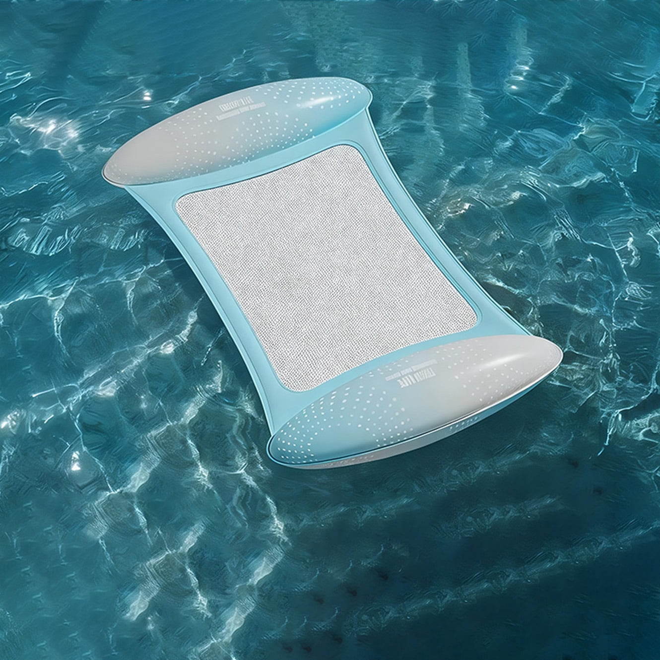 Inflatable Pool Float Lounger with Mesh Seat, Portable PVC Water ...