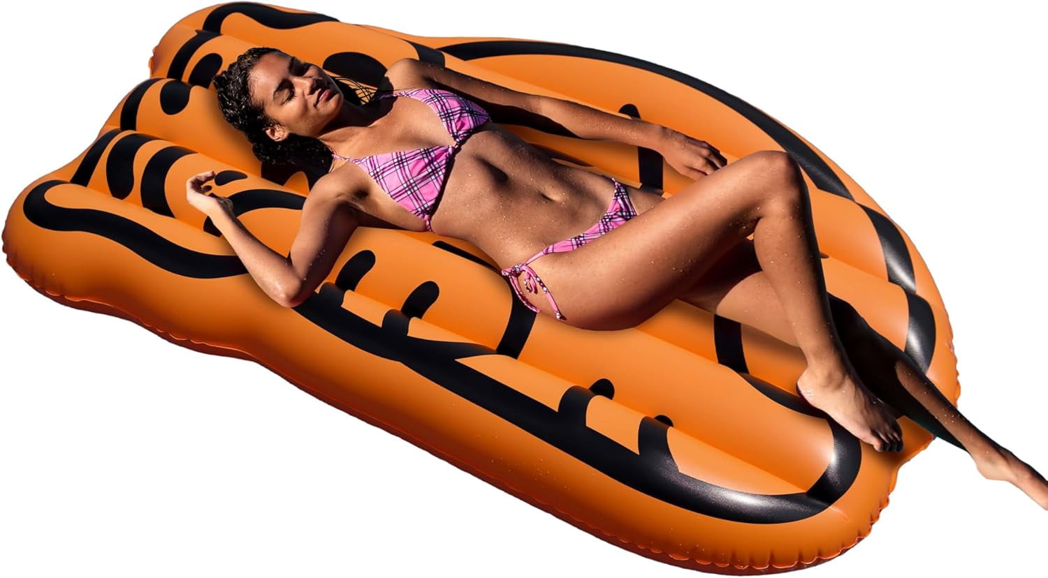 Inflatable Pool Float Mat Tiger - Summer Lake Beach Party Swimming Pool Large Water Fun Float ...