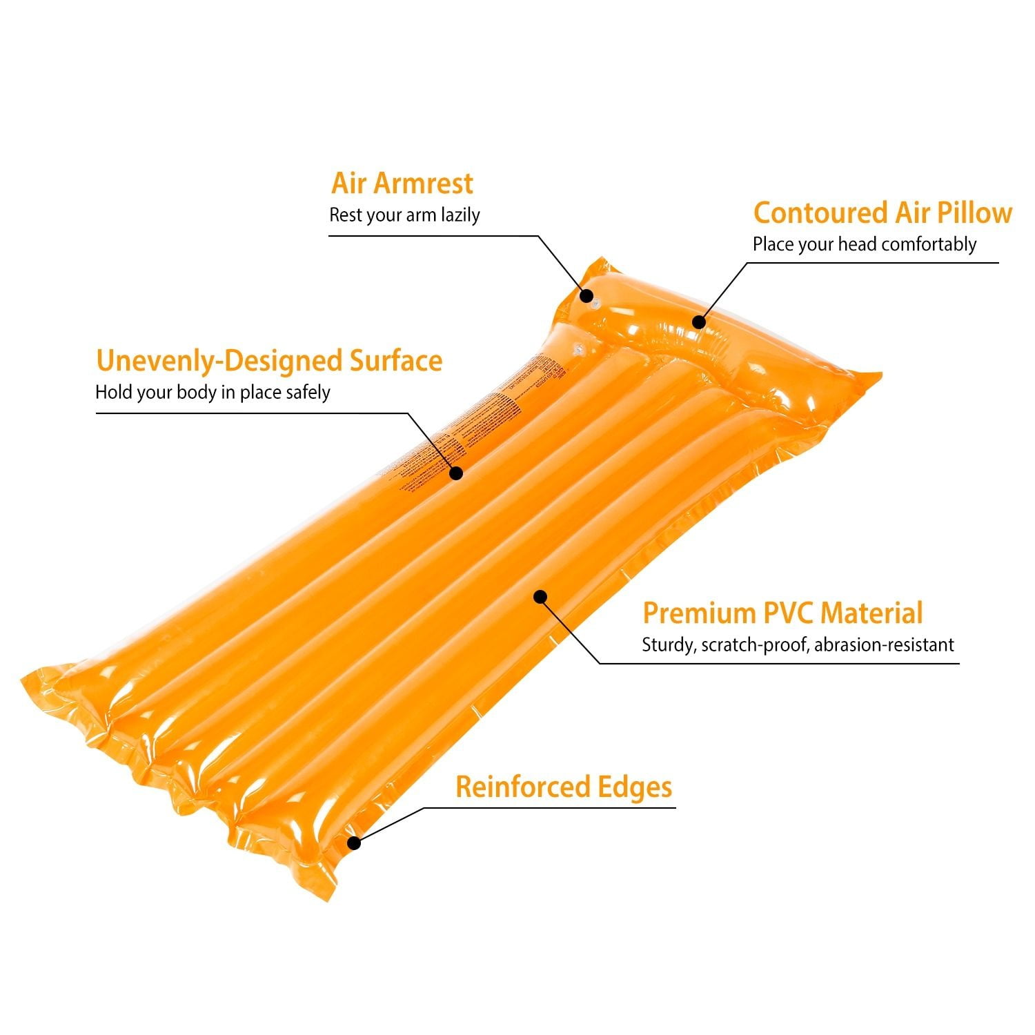 Inflatable Pool Float Raft Foldable Float Lounge Chair Swimming Pool ...