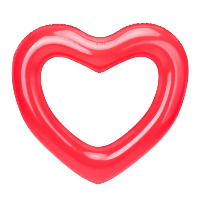 Inflatable Pool Float for Kids Adults, Clearance Heart Shaped Swim Ring ...