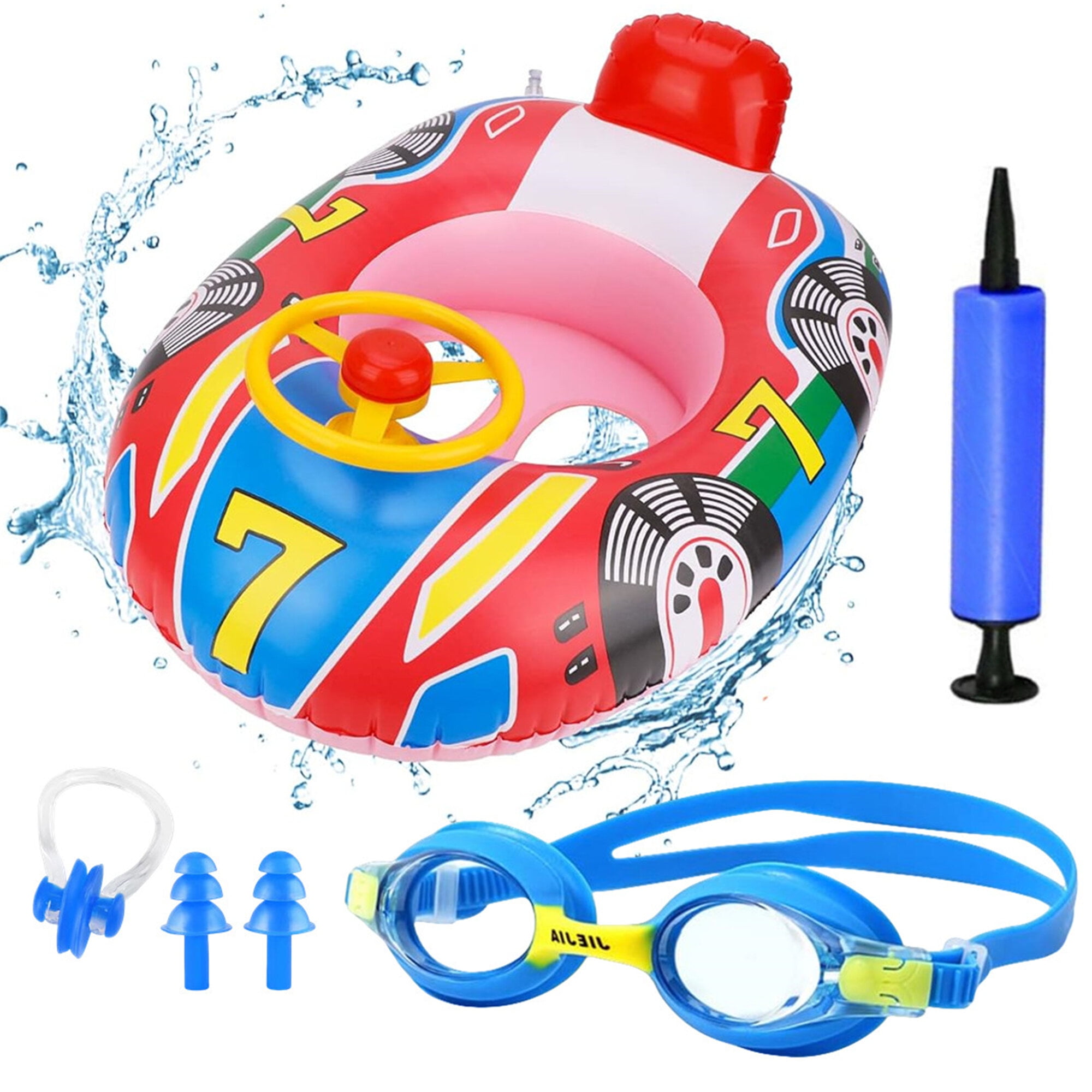 Inflatable Pool Float for Kids,Inflatable Car Swimming Ring Float with ...