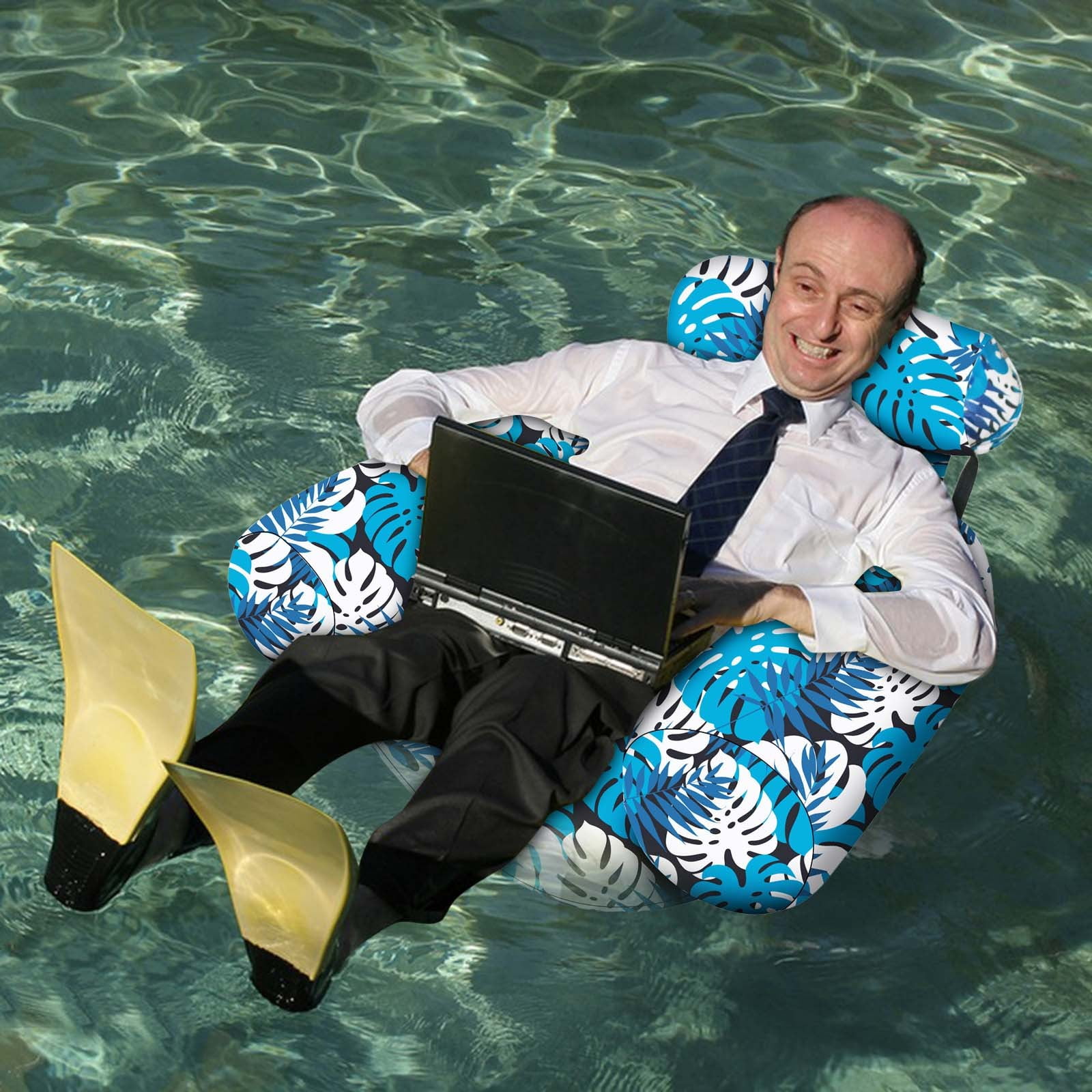 Inflatable Pool Floats Adult,1 Packs Floating Lounge Chairs,Blow up ...