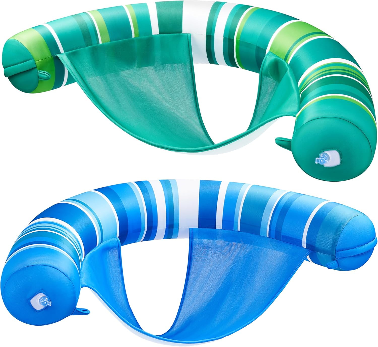 Inflatable Pool Floats Adult, 2 Pack Floating Lounge Chairs with Cup ...