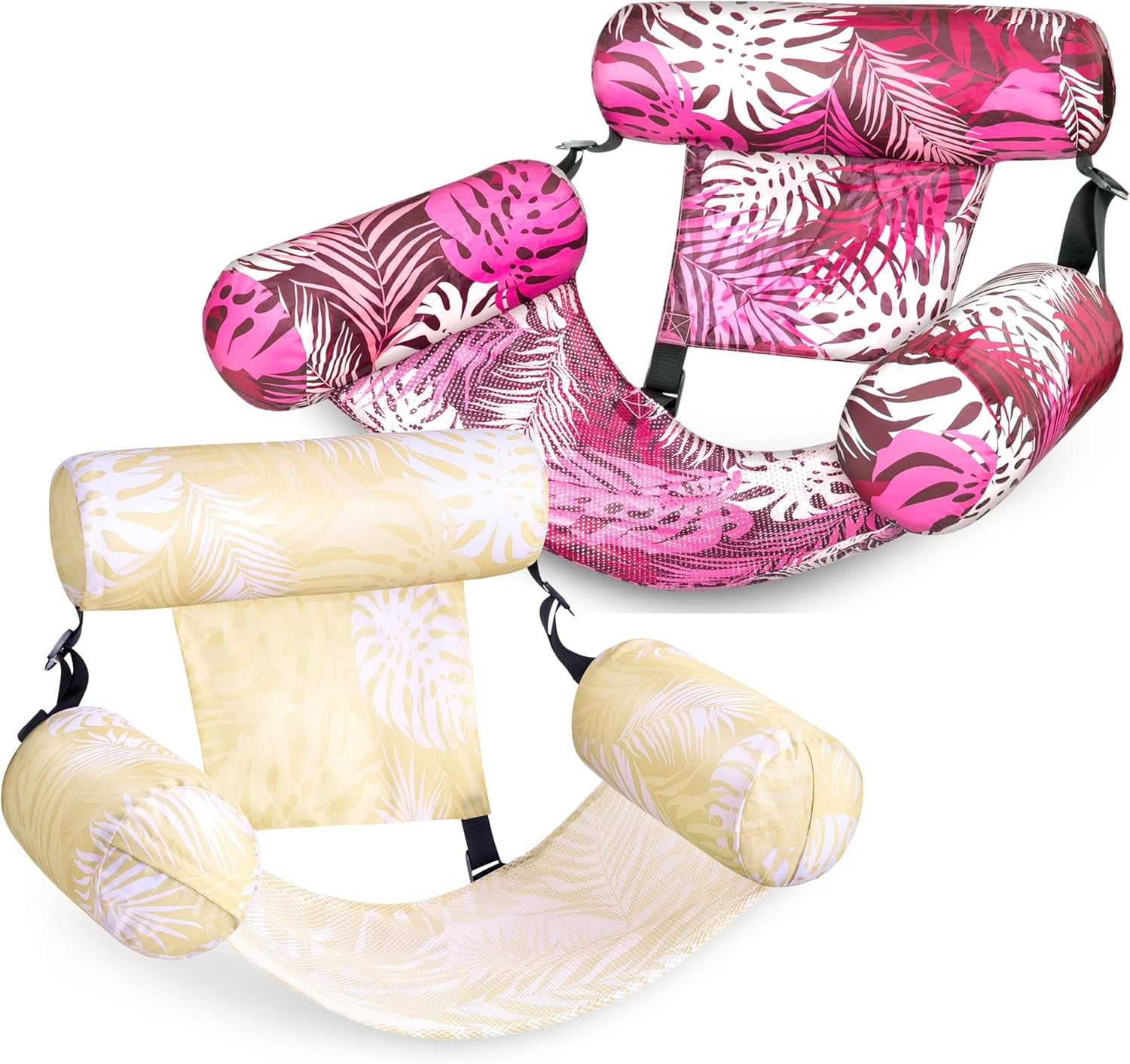 Inflatable Pool Floats Adult,2 Packs Floating Lounge Chairs,Blow up ...