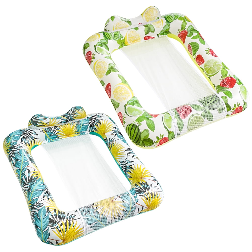 Inflatable Pool Floats Floating Pool Chair Mesh Seat Water Lounge Chair ...