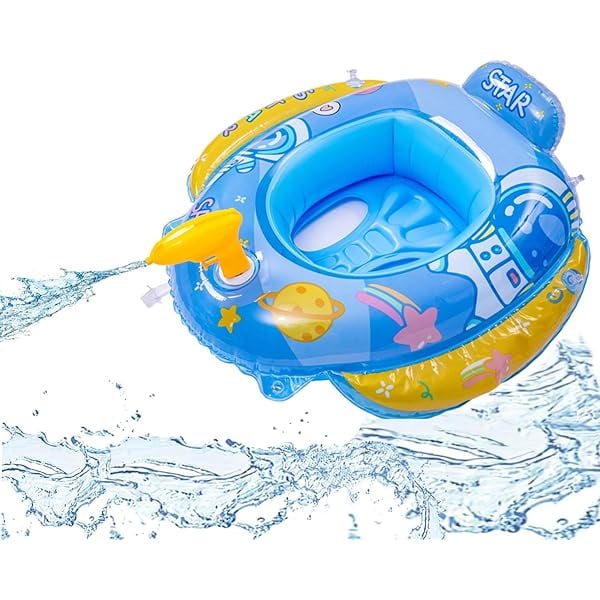 Inflatable Pool Floats with Water Gun Kids Toddler Pool Floaties for ...