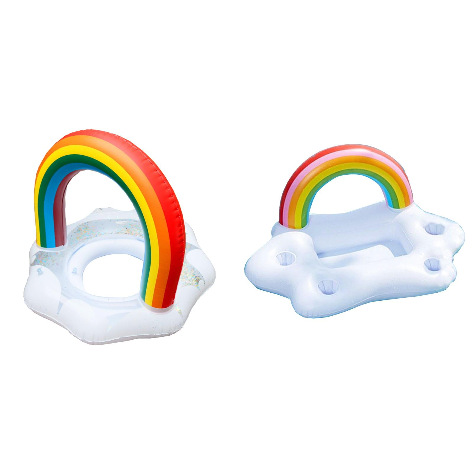 Inflatable Pool Floats With Rainbow Design , Portable Floating Water ...