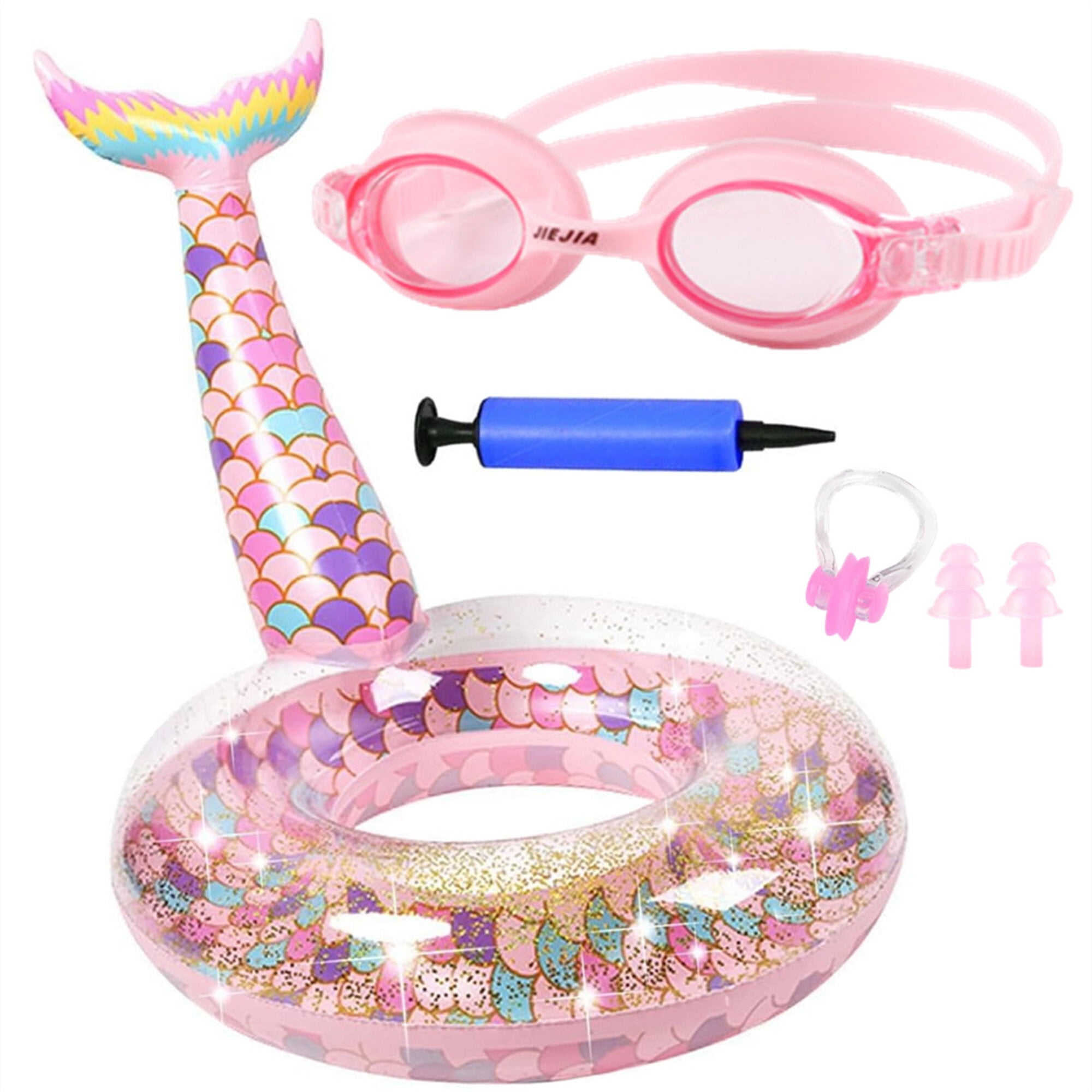 Inflatable Pool Floats for Children,Mermaid Tail Swimming Rings ...