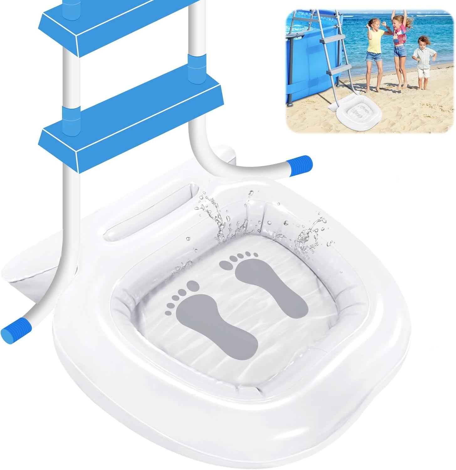 Inflatable Pool Foot Bath Basin,Foldable Foot Soaking Basin for ...