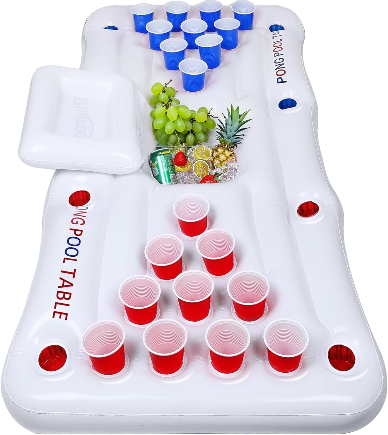 Inflatable Pool Game Table Float, 6FT Blow Up Floating Pool Game Raft ...