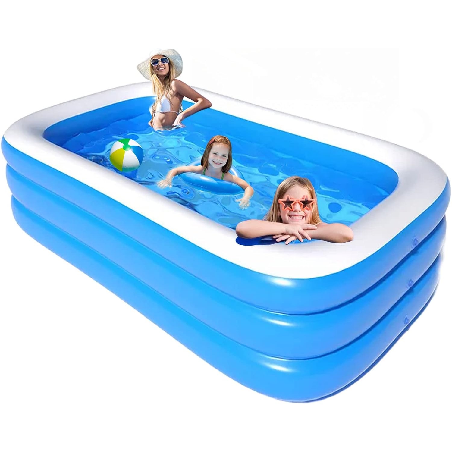 Inflatable Pool for Kids and Adults, Inflatable Swimming Pool 120" X 72 ...
