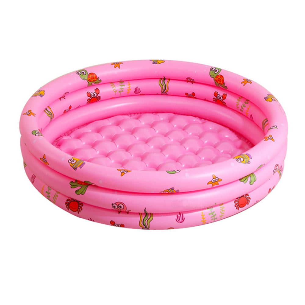 Inflatable Pool for Kids, Swimming Pool, Blow Up 3 Rings Round Baby ...