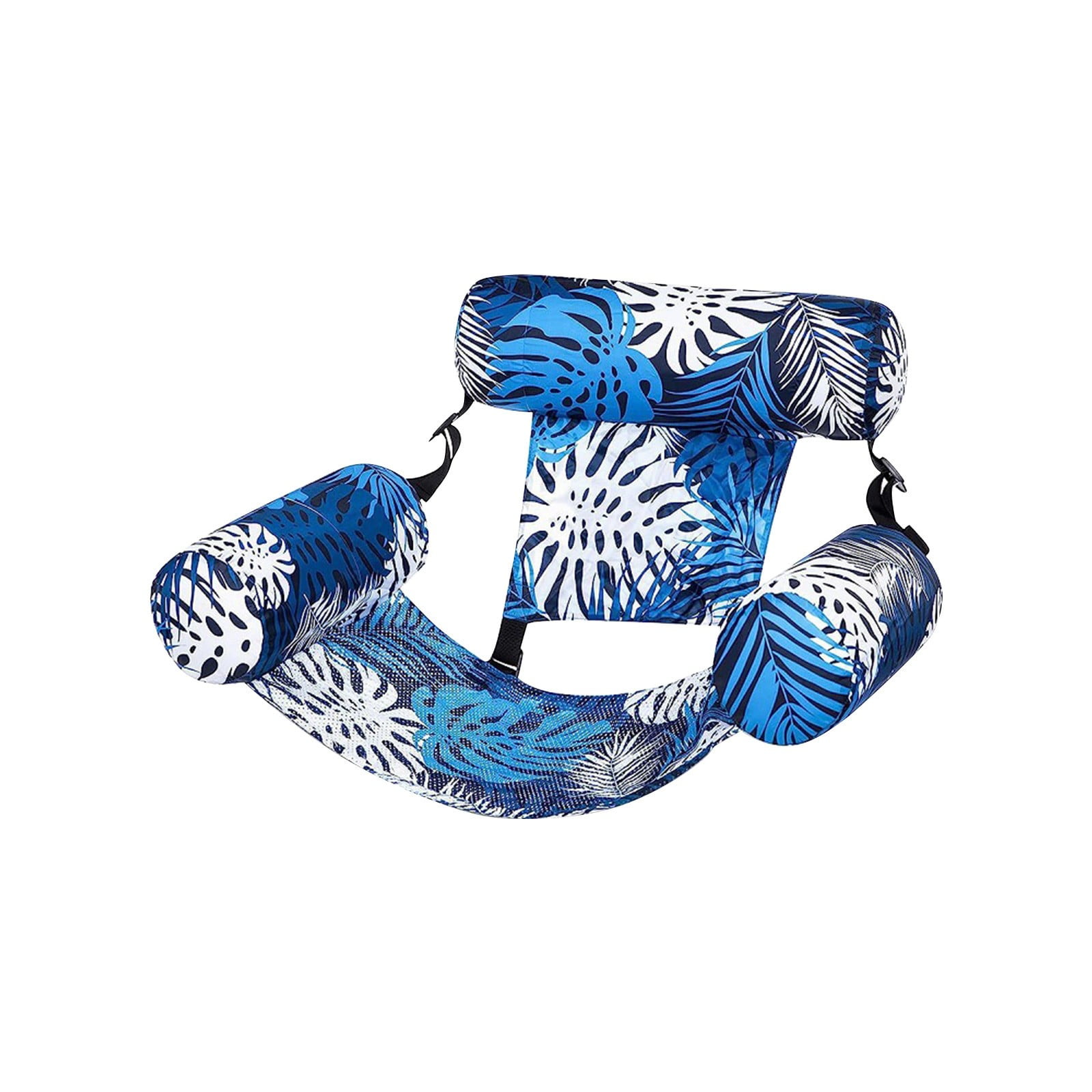 Inflatable Pool Lounge Chair - Blue Floating Water Seat for Adults ...