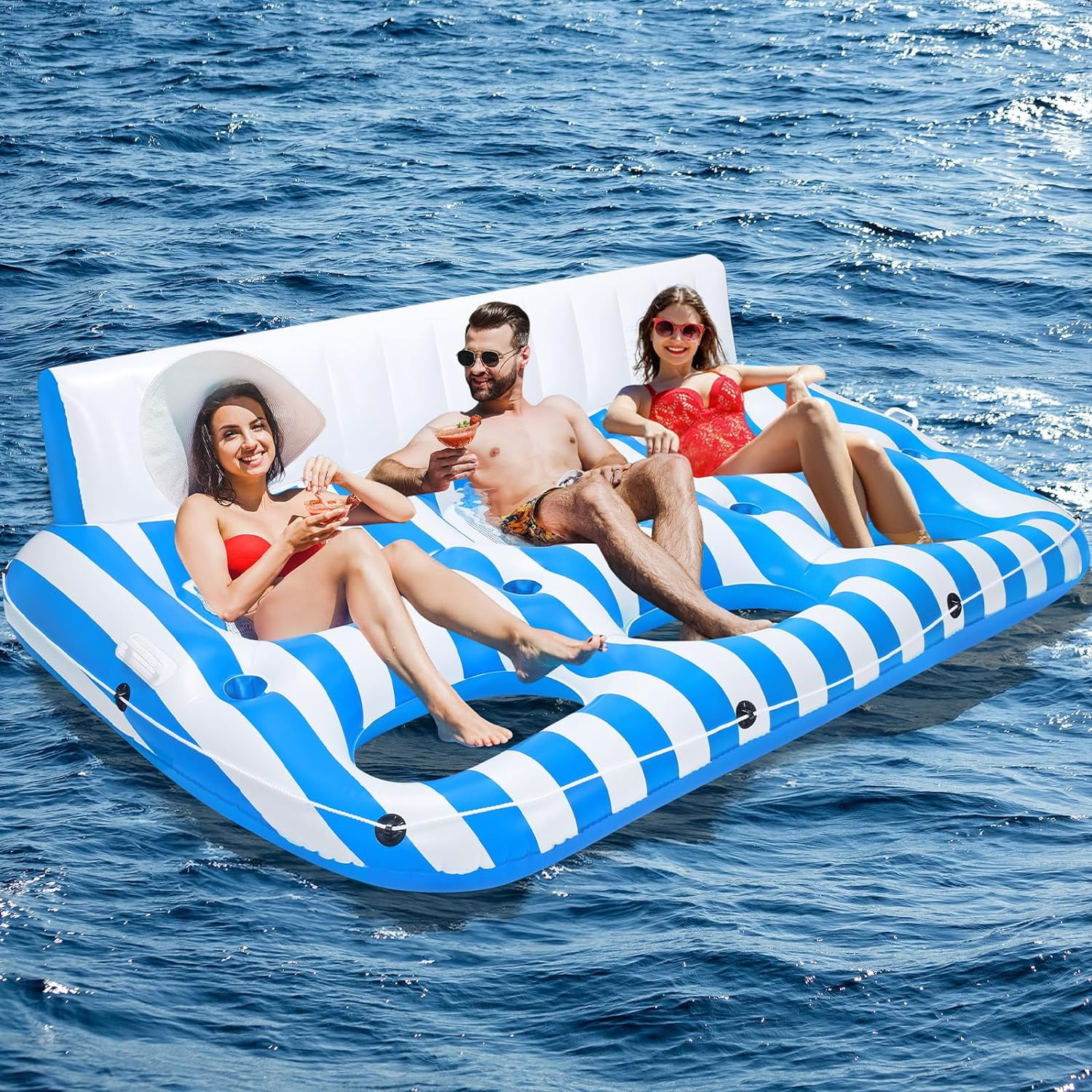 Inflatable Pool Lounger Float for Adults, Large Pool Floats Chair ...
