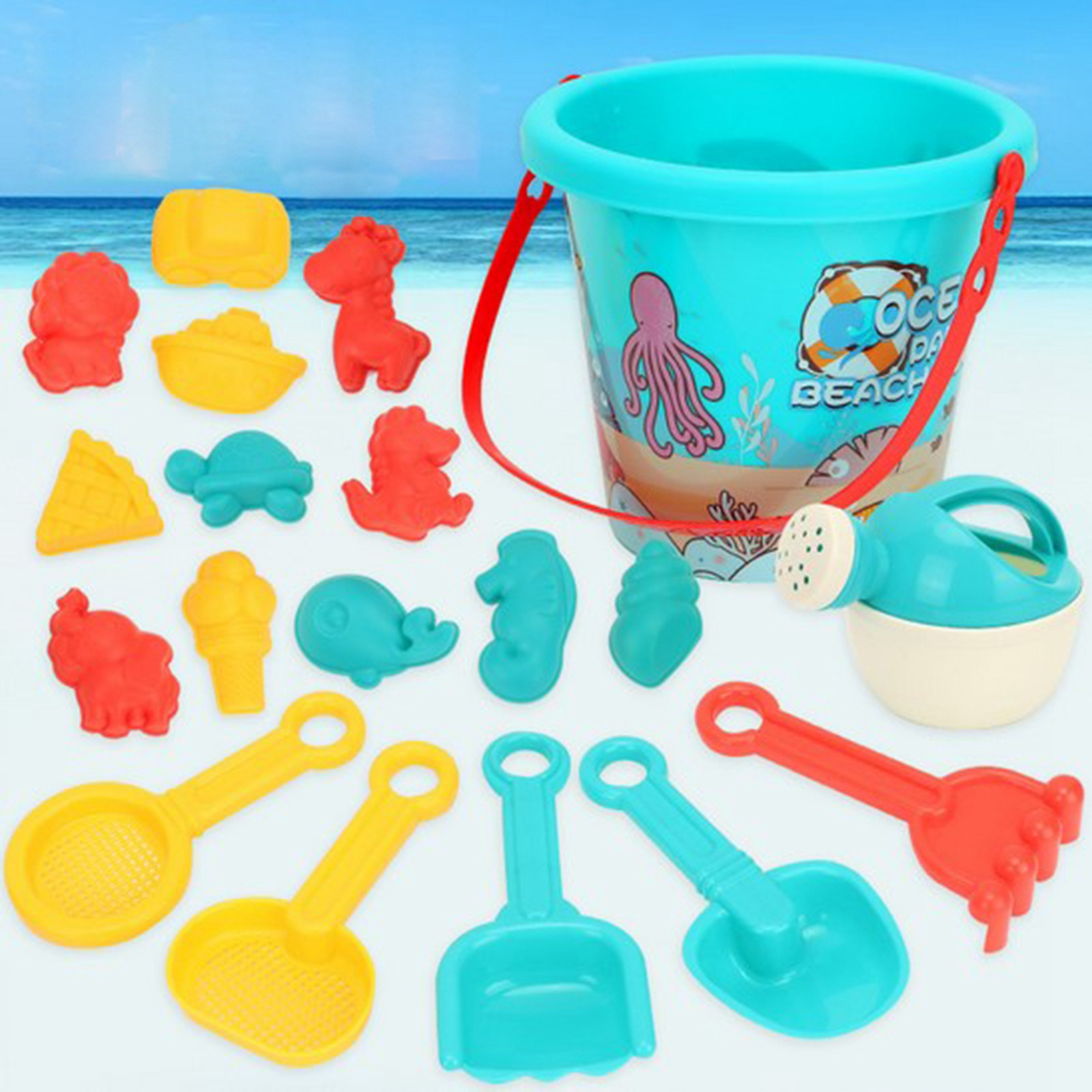 Inflatable Pool with Slide for Kids 3-10 Beach Buckets Water Stuff for ...