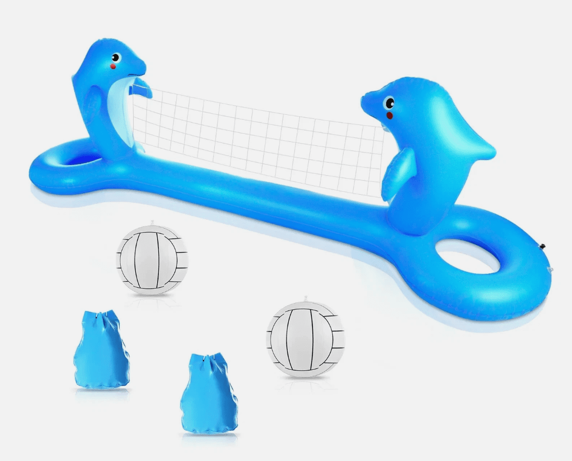 Inflatable Pool Volleyball Net Cute Dolphin Shaped Volleyball Court ...